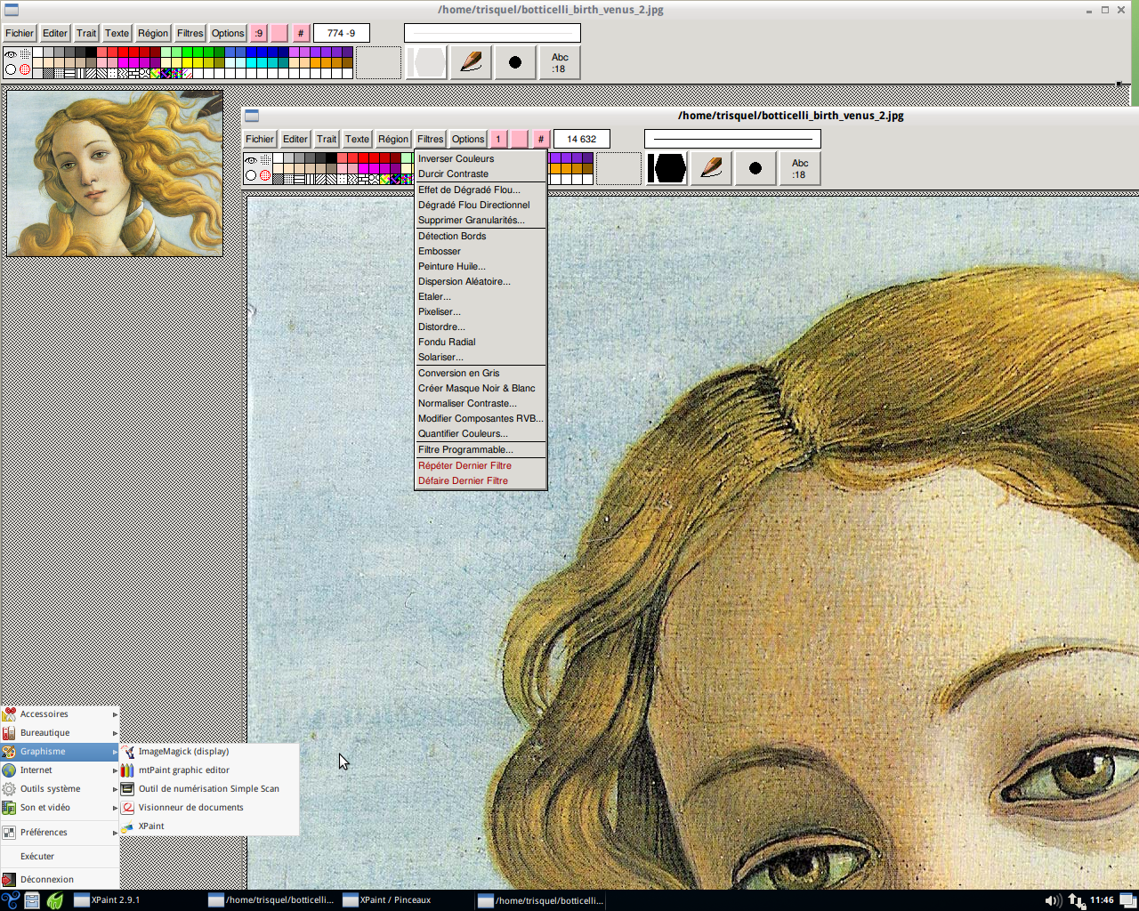 XPaint | Trisquel GNU/Linux - En roue libre