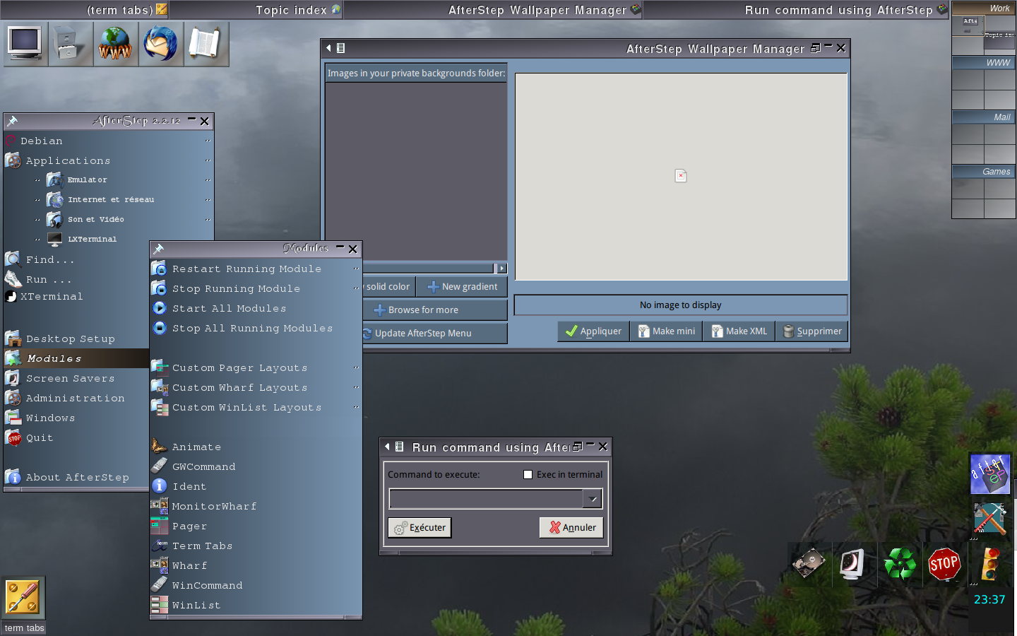 AfterStep | Trisquel GNU/Linux - En roue libre