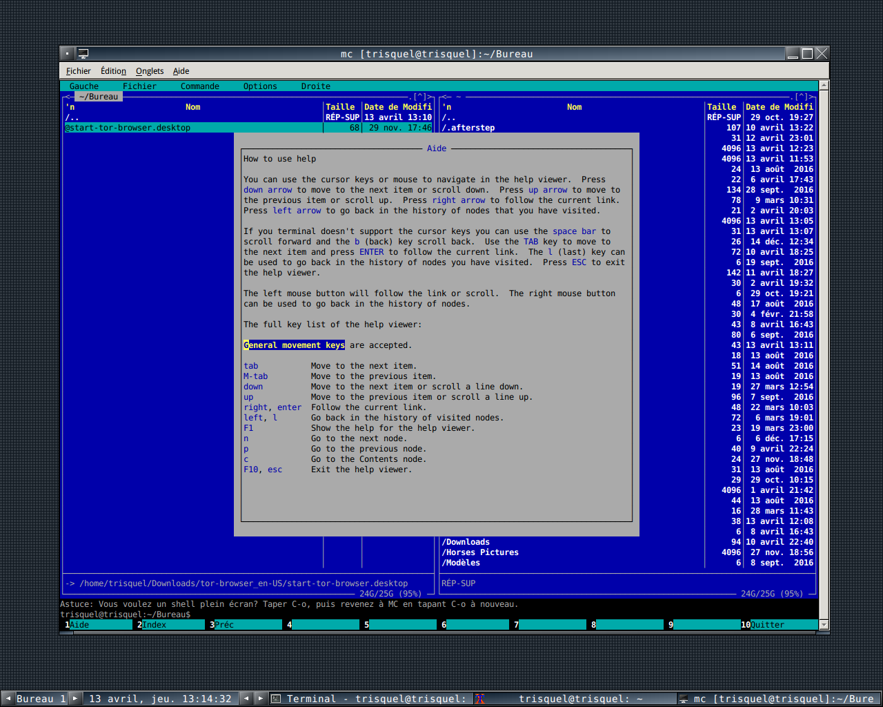 Midnight Commander | Trisquel GNU/Linux - En roue libre