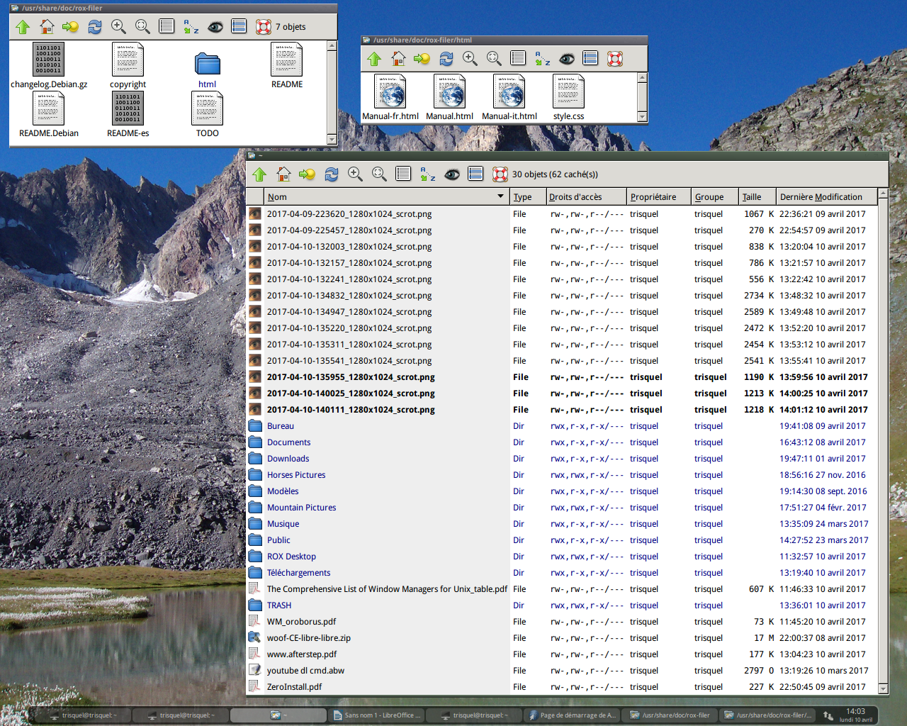 Rox-Filer | Trisquel GNU/Linux - En roue libre